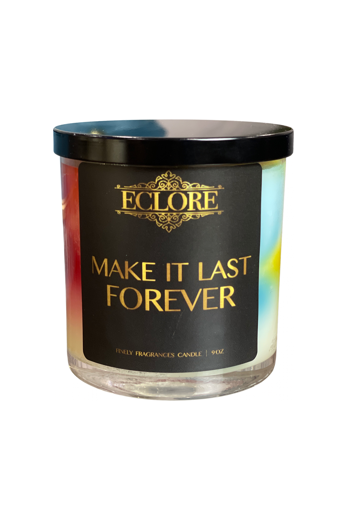 Rainbow Colored Candles — Eclore Floral